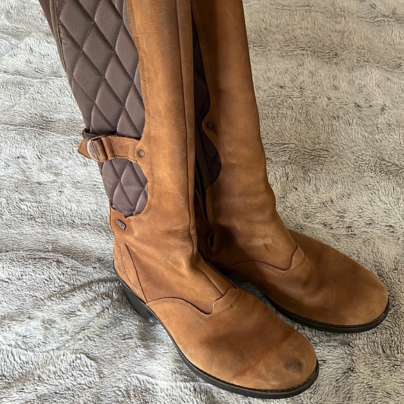 Merrell | Shoes | Merrell Oak Brown Leather Quilted Calf Boots 9 Rustic ...